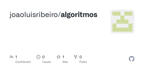 github joaoluisribeiro algoritmos