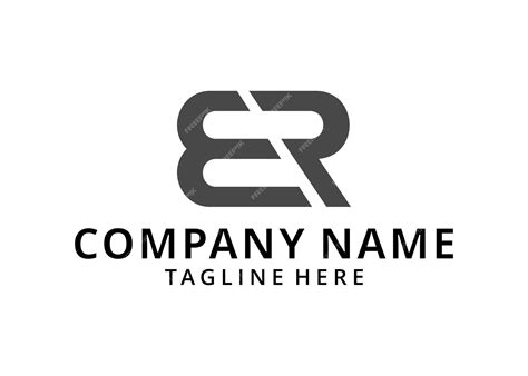 Premium Vector Initial Er Letter Logo Design Vector Illustration Black Er Logo Isolated On