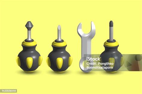 귀여운 툴킷 장치 3d 벡터 일러스트 레이 션 작업 장비 하드웨어 3차원 형태에 대한 스톡 벡터 아트 및 기타 이미지 3차원 형태 Diy 가정용 장비 Istock