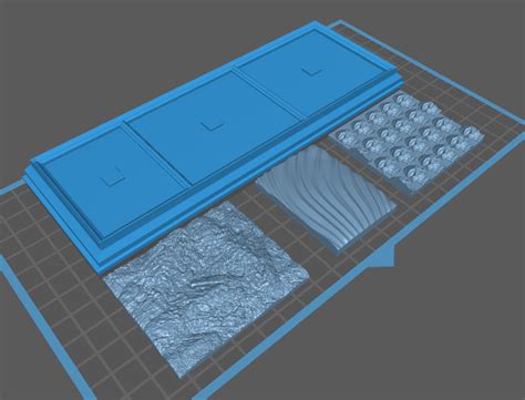 🎨 Texture Pallet For Dry Brushing With Removable Texture Inserts・ Stl