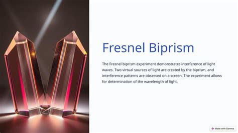 Fresnel Biprism And Explaination Ppt Pptx