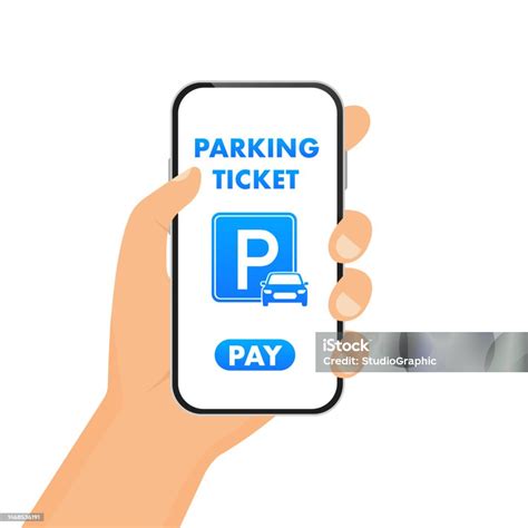 온라인 주차 전화에 주차 영수증 템플릿입니다 주차 주차권 지불 스테이션 주차를위한 온라인 티켓 어떤 목적에도 훌륭한 디자인 벡터 그림 가격에 대한 스톡 벡터 아트 및 기타