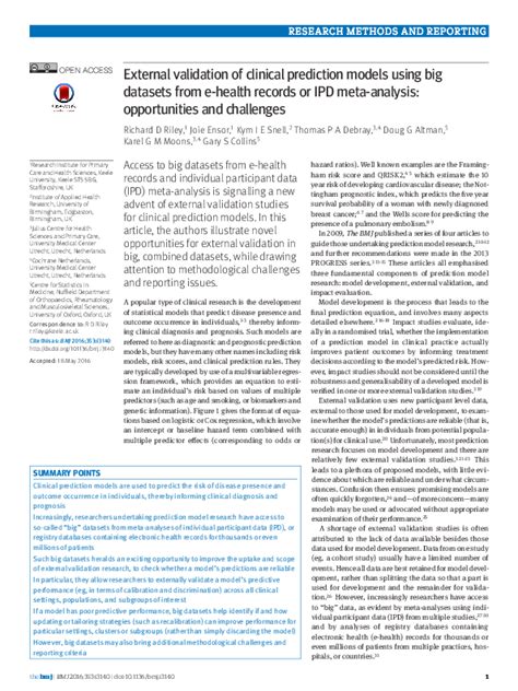 Pdf External Validation Of A Clinical Prediction Model In Multiple Sclerosis Jihad Inshasi