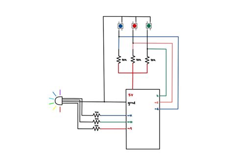 Week 9 Rgb Color Mixer And Potentiometer Intensity Scale Introduction To Interactive Media