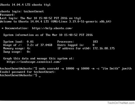 Linux How To Create A User In Ubuntu Linux Server 1404 Lts