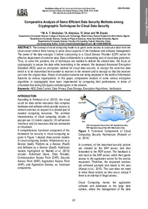 Pdf Comparative Analysis Of Some Efficient Data Security Methods Among Cryptographic