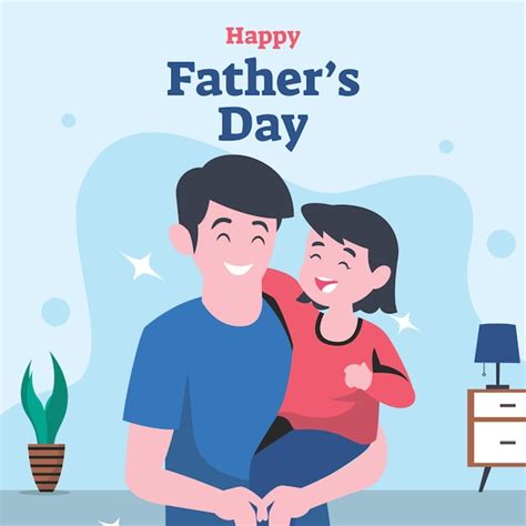 Feliz Día Del Padre Padre E Hija Feliz Día Del Padre Archivo Psd Premium