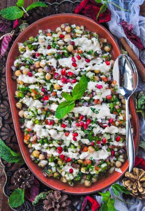 Chickpea Tahini Salad Healthy Honey Whats Cooking