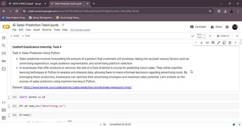 Arpita Jana On Linkedin Datascience Python Machinelearning Internship Codsoft Salesprediction