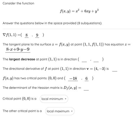 Solved Consider The Function F X Y X Xy Y Answer The Chegg Com