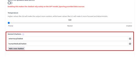 configure your ai chatbot base prompt model and temperature settings