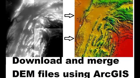 download and merge dem files using arcgis and global mapper youtube