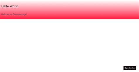 Grommet V2 Template Forked Codesandbox