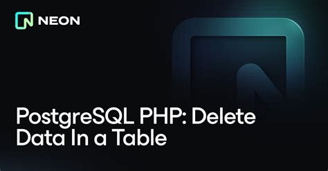 Postgresql Php Delete Data In A Table