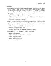 Problem Set Pdf Econ Leslie Problem Set Suppose That You Are Price Taking Producer