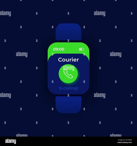 Courier Call Smartwatch Interface Vector Template Stock Vector Image And Art Alamy