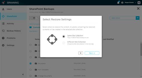 How Do I Restore Sharepoint Data Spanning