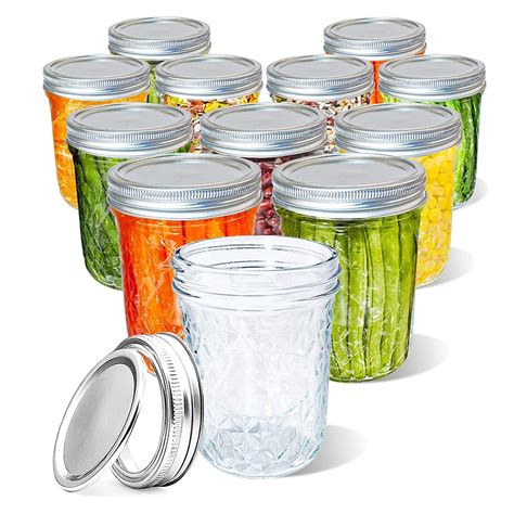 Wide Mouth Mason Storage Glass Packaging Jars For Jam And Honey Glass