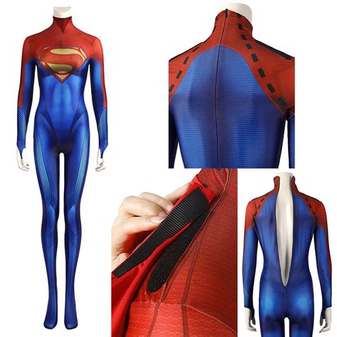 Supergirl Suit Kara Danvers Kara Zor El Ball Pattern Bodysuit With Cape Cosplay Costumes Dc
