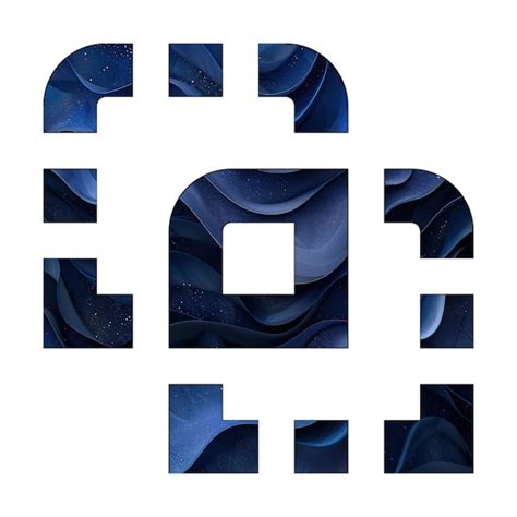 Premium Photo Icon Photo Object Intersect Blue Gradient Background