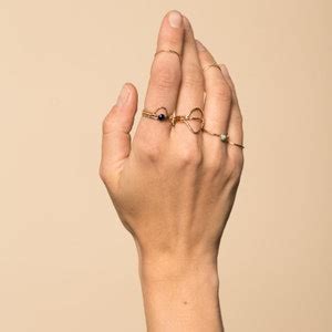 Handmade Ruby Stone Stacking Ring Delicate Hammered 14k Gold Filled 14k Gold Or Sterling