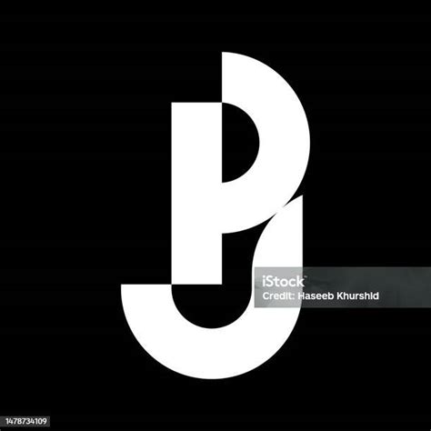 최소한의 Jp 로고 고급 배경에 Pj 편지의 아이콘입니다 Jp 모노그램 이니셜을 기반으로 한 로고 아이디어 전문적인 다양한 문자