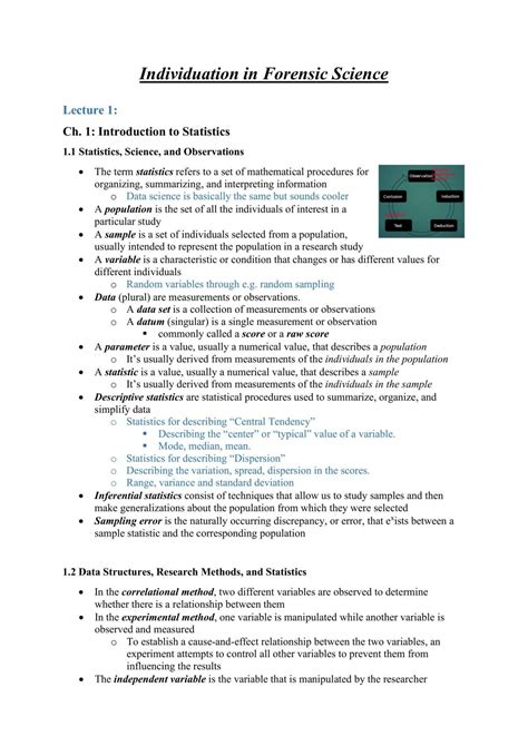 Individuation In Forensic Science Summary Anthro 2235 Individuation In Forensic Science