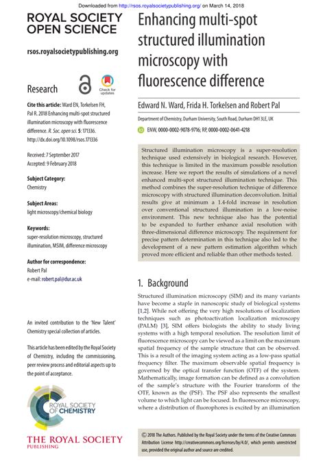Pdf Enhancing Multi Spot Structured Illumination Microscopy With