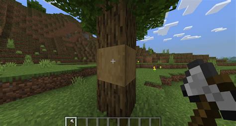 Making Stripped Wood In Minecraft