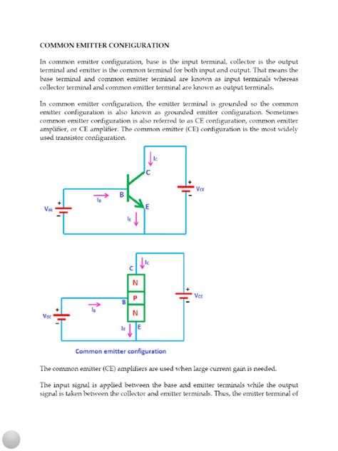 Common Emitter Configuration Pdf