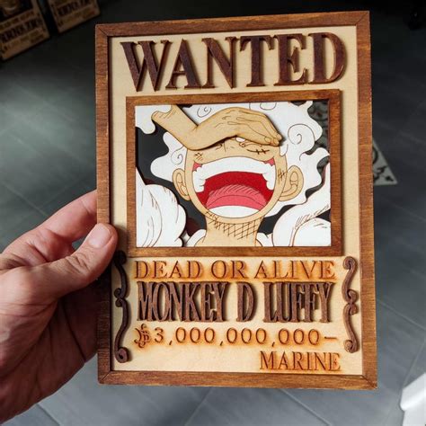 Gear 5 Luffy Wanted Poster Etsy