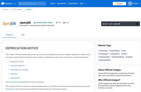 Migrating Base Docker Image From Deprecated Openjdk To Other