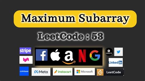 Array Interview Problem And Java Code Maximum Subarray Blind 75 Leetcode 53 Sliding
