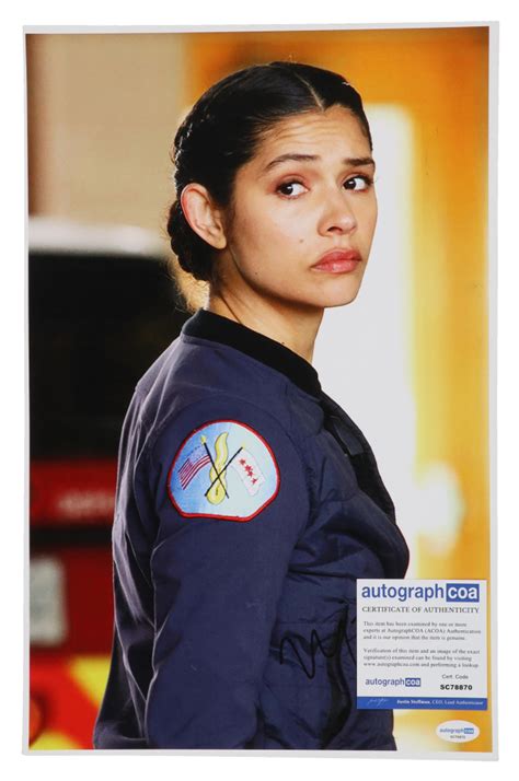 Miranda Rae Mayo Signed Chicago Fire 11x17 Photo Acoa Pristine Auction
