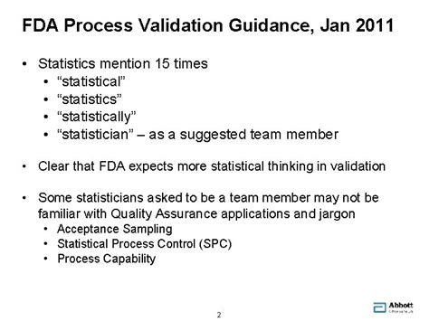 Statistically Based Validation Acceptance Criteria Mark Varney Statistics