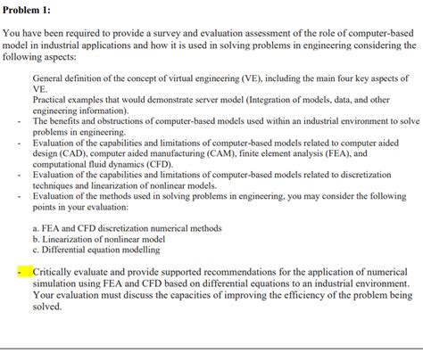 Solved Have Been Required To Provide A Survey And Evaluation