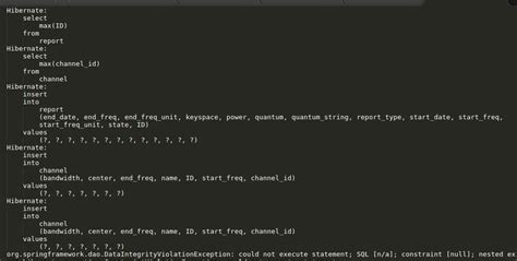 Hibernate Constraint Violation While Inserting Entity Stack Overflow