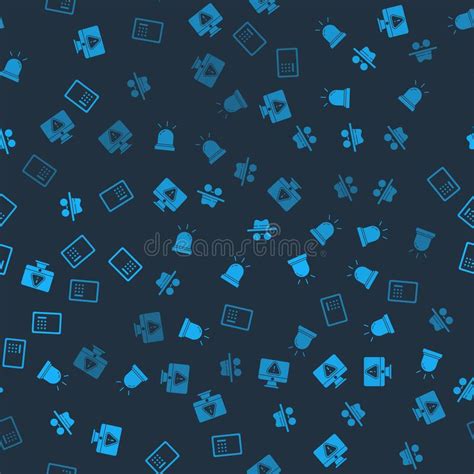 Set Monitor With Exclamation Mark Motion Sensor Incognito Mode And Safe On Seamless Pattern