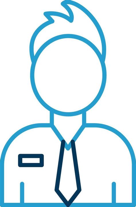 Employee Line Blue Two Color Icon 42931878 Vector Art At Vecteezy