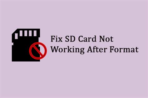 An SD Card Not Working After Format Here Are Solutions