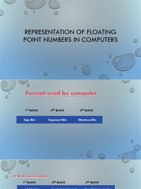 Representation Of Floating Point Numbers In Computers Pdf