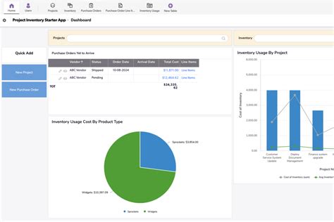 Project Inventory Starter App Quickbase
