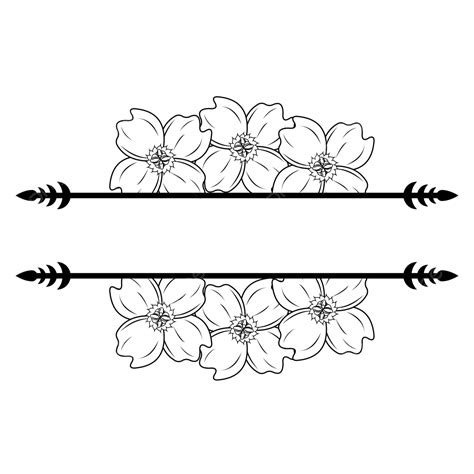 Simple Title Name Border Hand Draw Flower Hand Drawn Flowers Name Tag