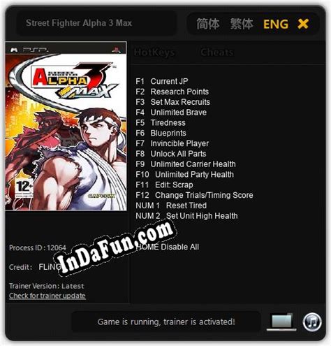 Street Fighter Alpha 3 Max Trainer And Cheats V1077 Free