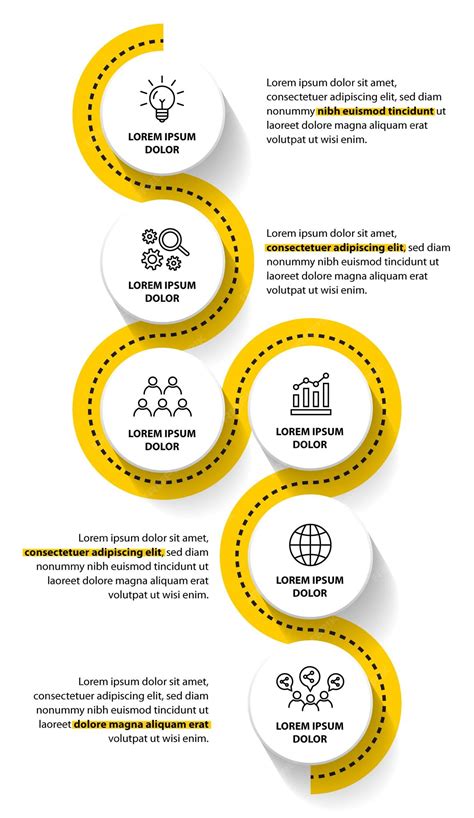 Premium Vector 6 Steps Infographic Flowchart Design Template