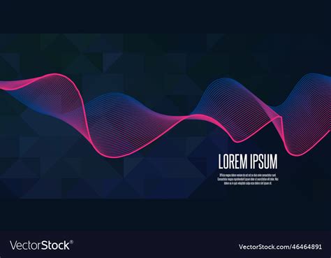 Abstract Background With Flowing Lines Design Vector Image