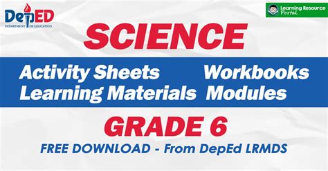 Grade 6 Science Learning Materials From Lrmds Free Download Deped Click