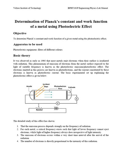 Photoelectric Effect Pdf Photoelectric Effect Electromagnetic