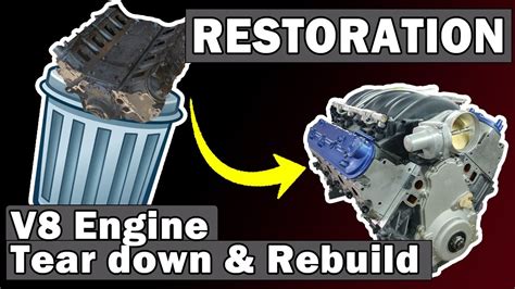 Ls3 V8 Engine Restoration Tear Down And Rebuild In 25 Minutes Youtube