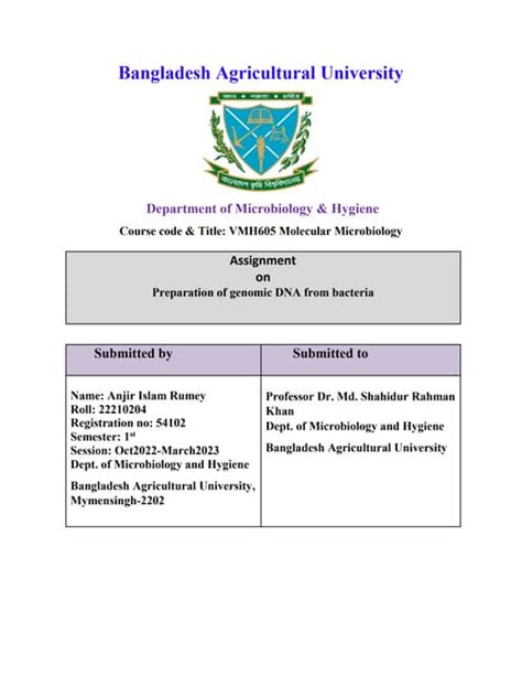 Isolation Of Plant Genomic Dna Ppt